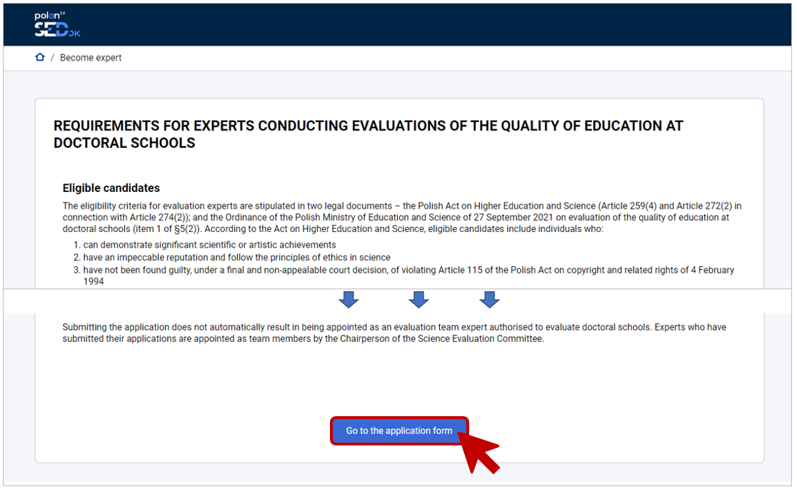 How to submit your expert application? – Pomoc POL-on
