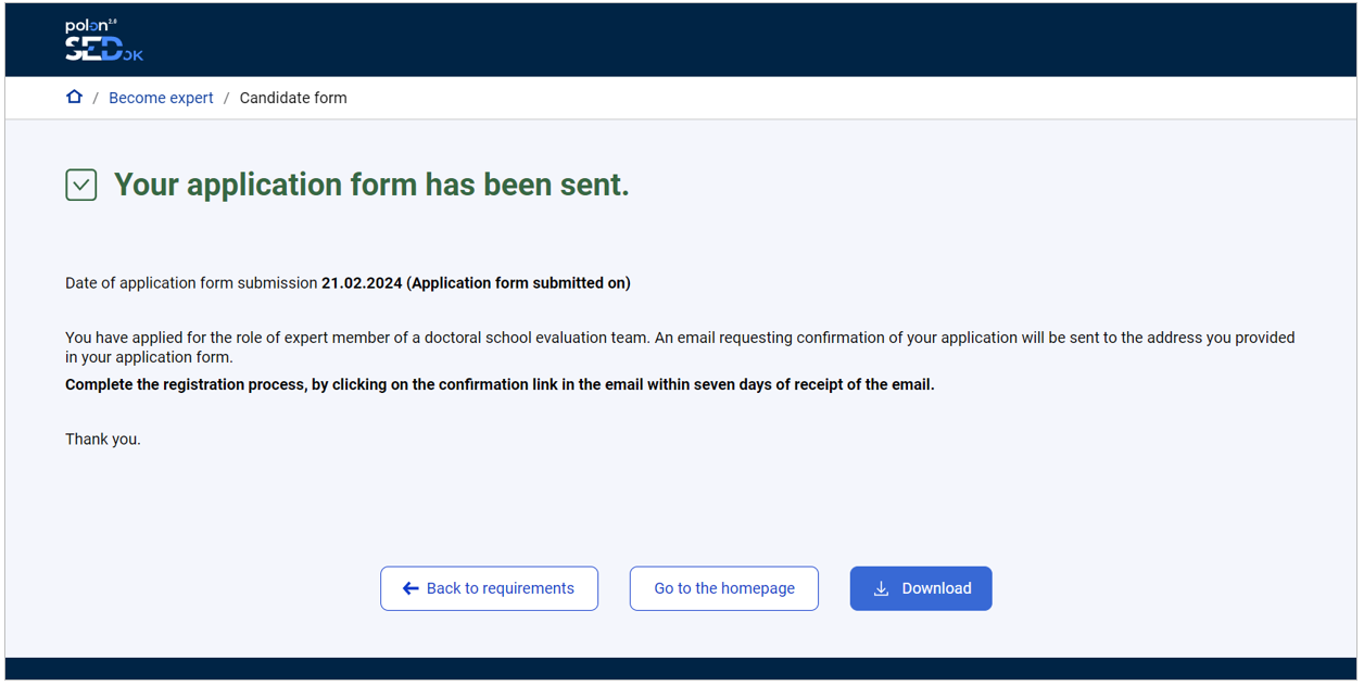 How to submit your expert application? – Pomoc POL-on